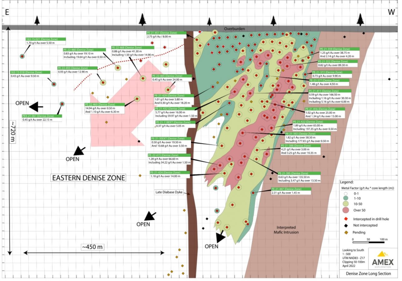 Amex Exploration expands Denise Zone by 450 meters with most recent ...