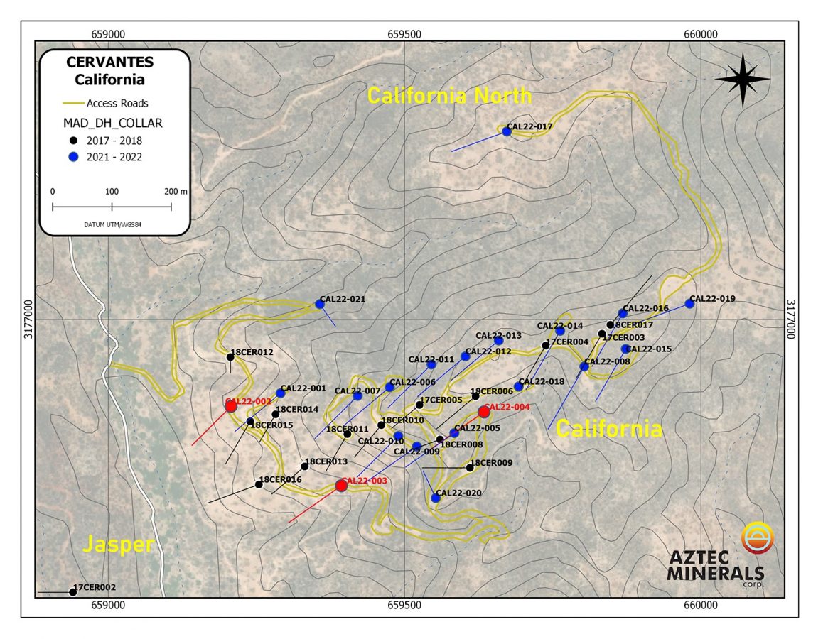 Aztec Minerals drills 1 g/t gold over 167 meters at Cervantes – Caesars ...