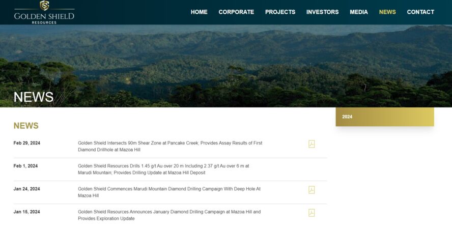 Golden Shield Resources intersects 25 meters at 3.01 g/t from surface ...