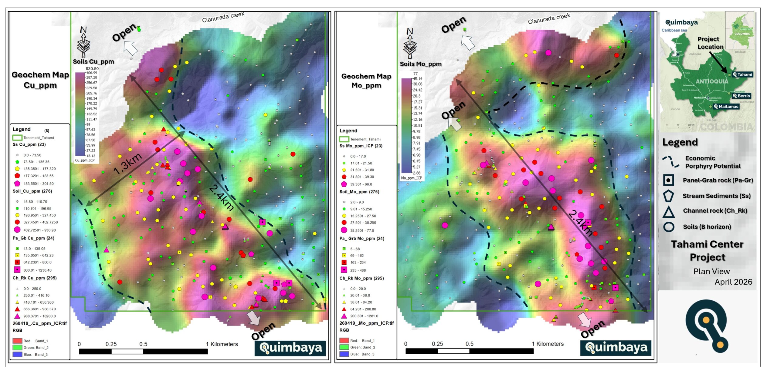 Quimbaya Gold completes pre-drill exploration program at Tahami Center ...