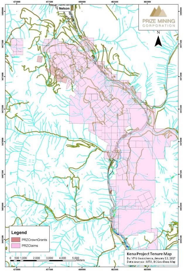 Tenure map for the Kena Project – Caesars Report